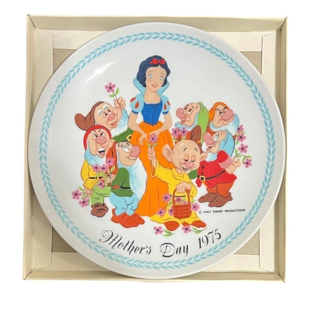 Walt Disney 1975 Mothers Day Plate Snow White Seven Dwarfs Collectible ...