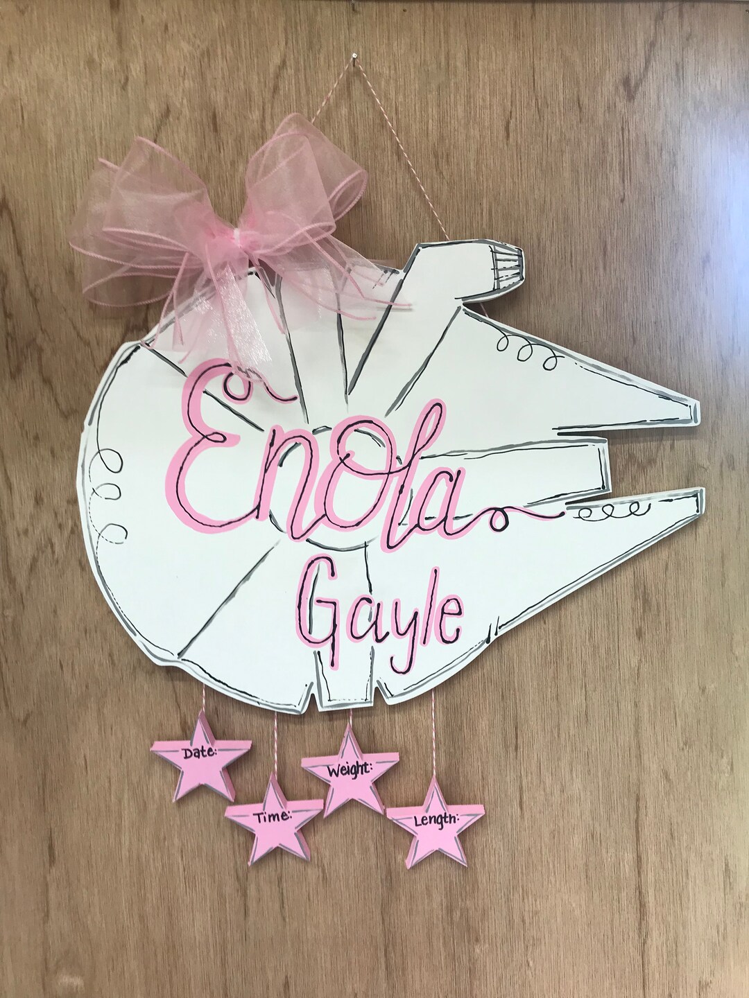 Millennium Falcon Hospital Birth Announcement Door Hanger - Etsy