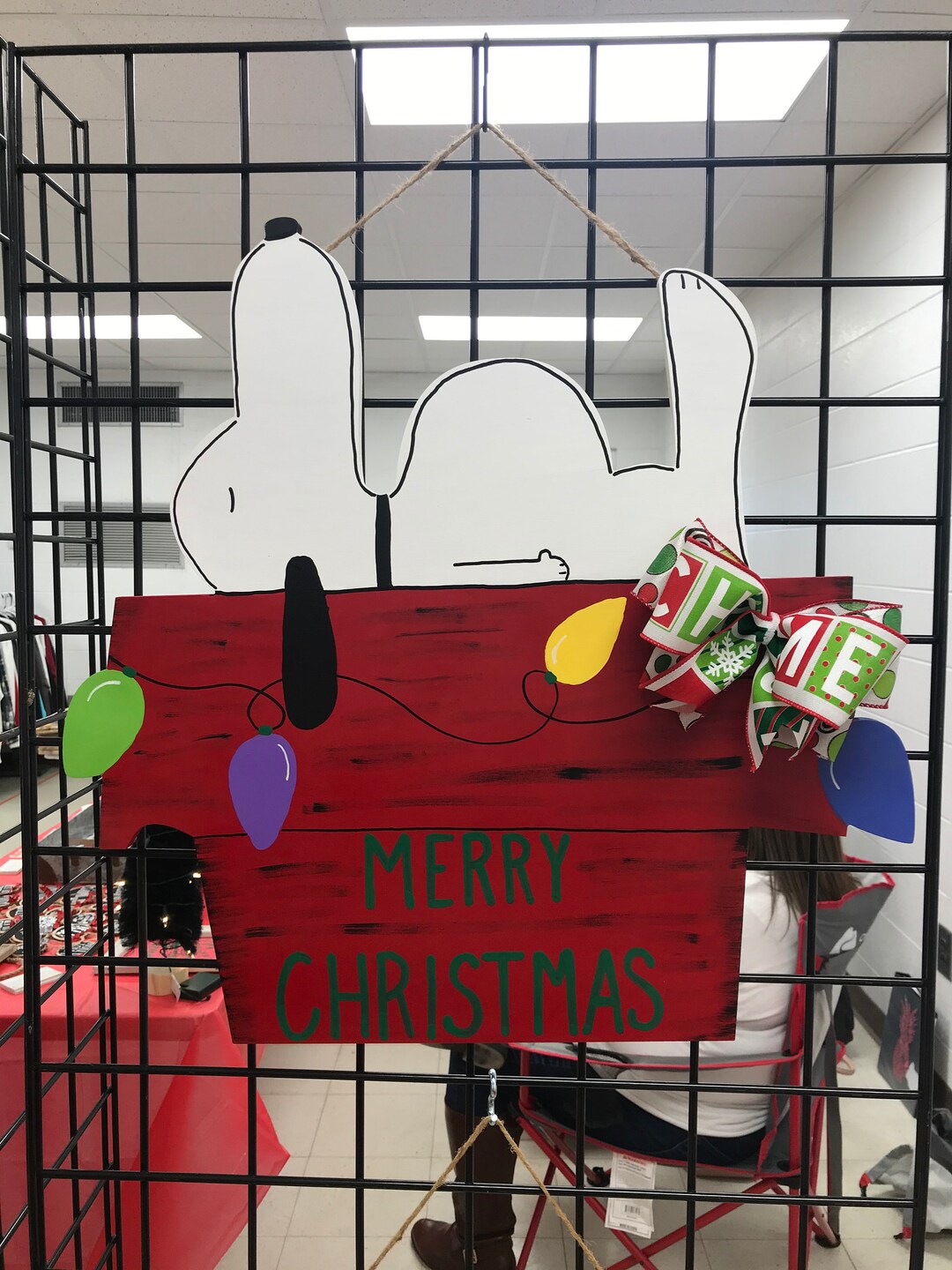 Snoopy Christmas Door Hanger - Etsy