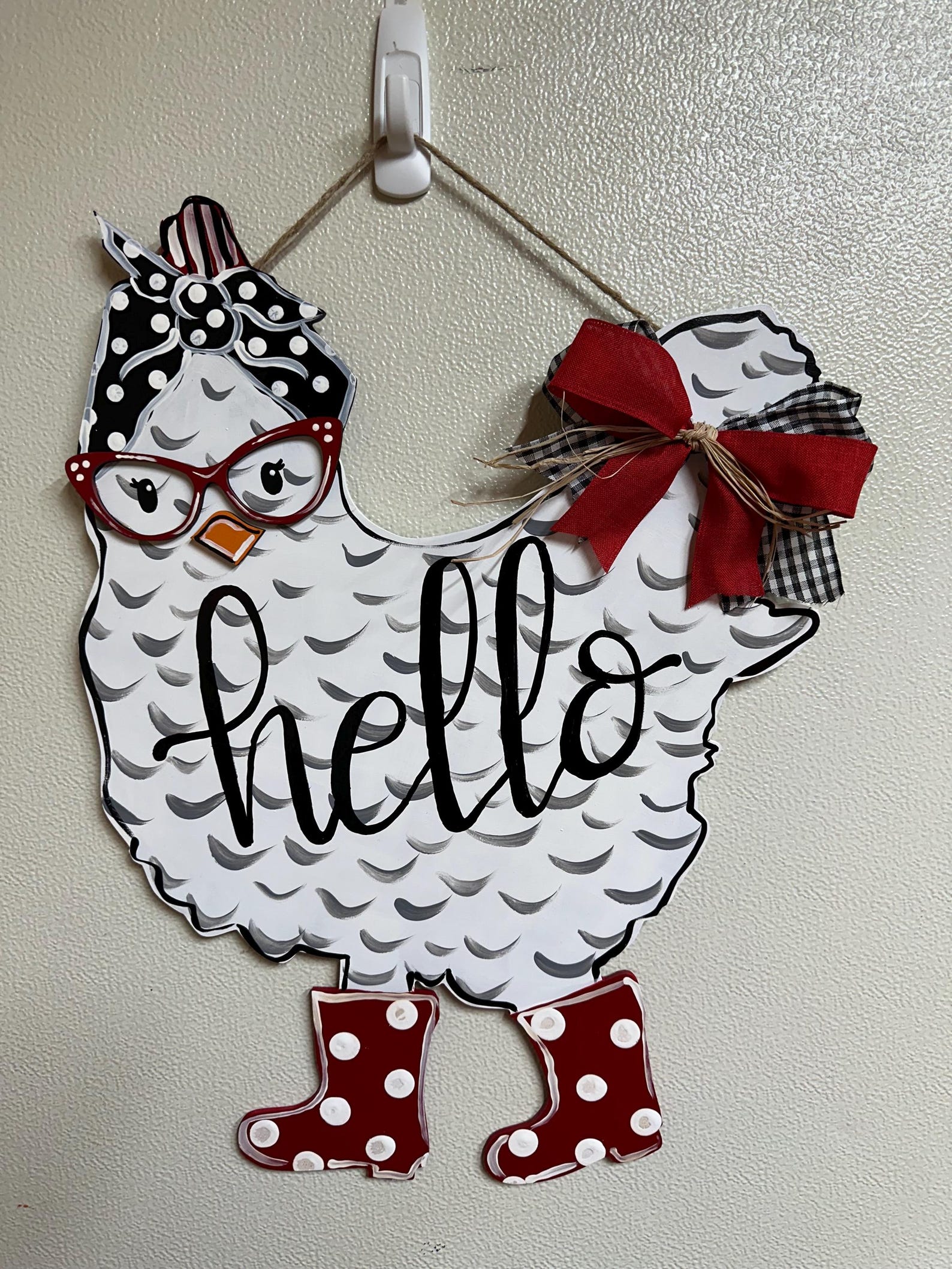 Funky Chicken Door Hanger - Etsy