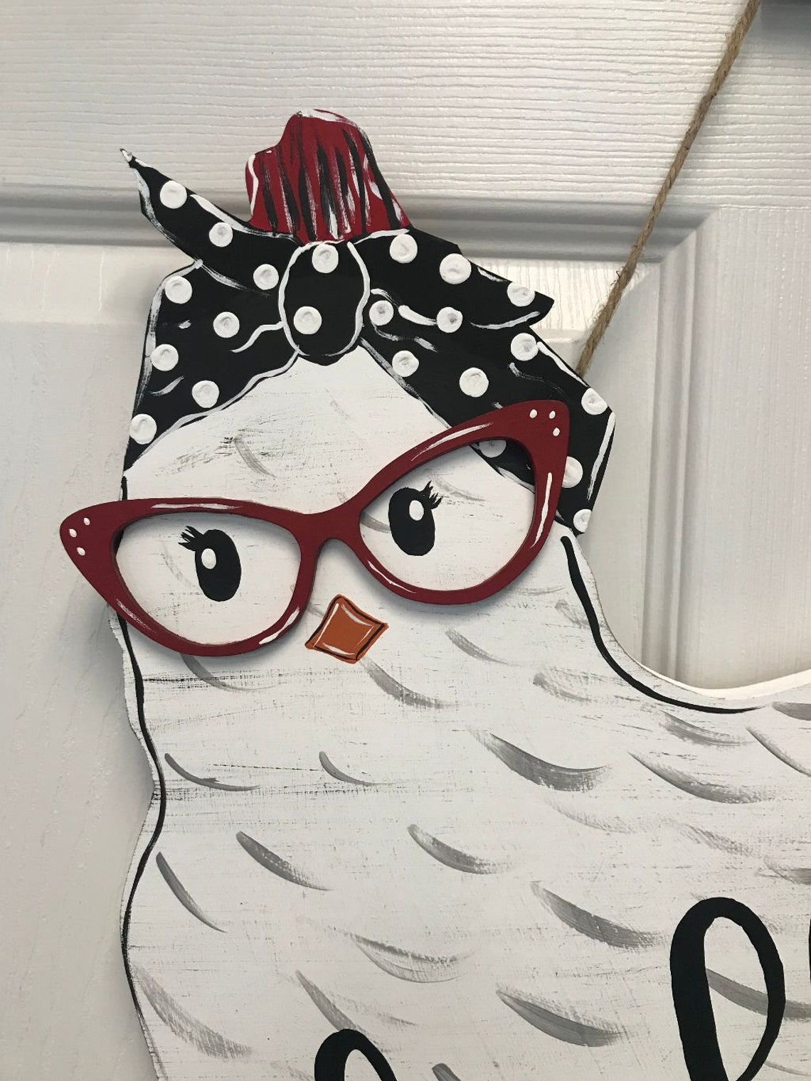 Funky Chicken Door Hanger - Etsy