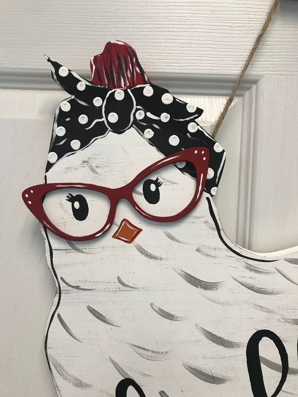 Funky Chicken Door Hanger - Etsy