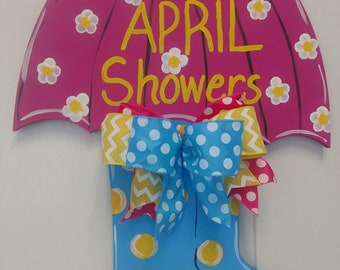 April Showers Spring Flowers Shelf Sitter April Showers Tiered Tray ...