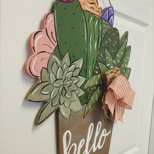 Succulent Door Hanger Hello - Etsy