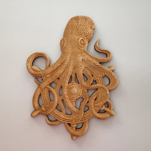 Wooden Octopus - Etsy