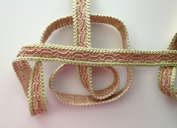 Dusty Rose and Seafoam Green Braid Trim 2 YARDS Home Decor - Etsy