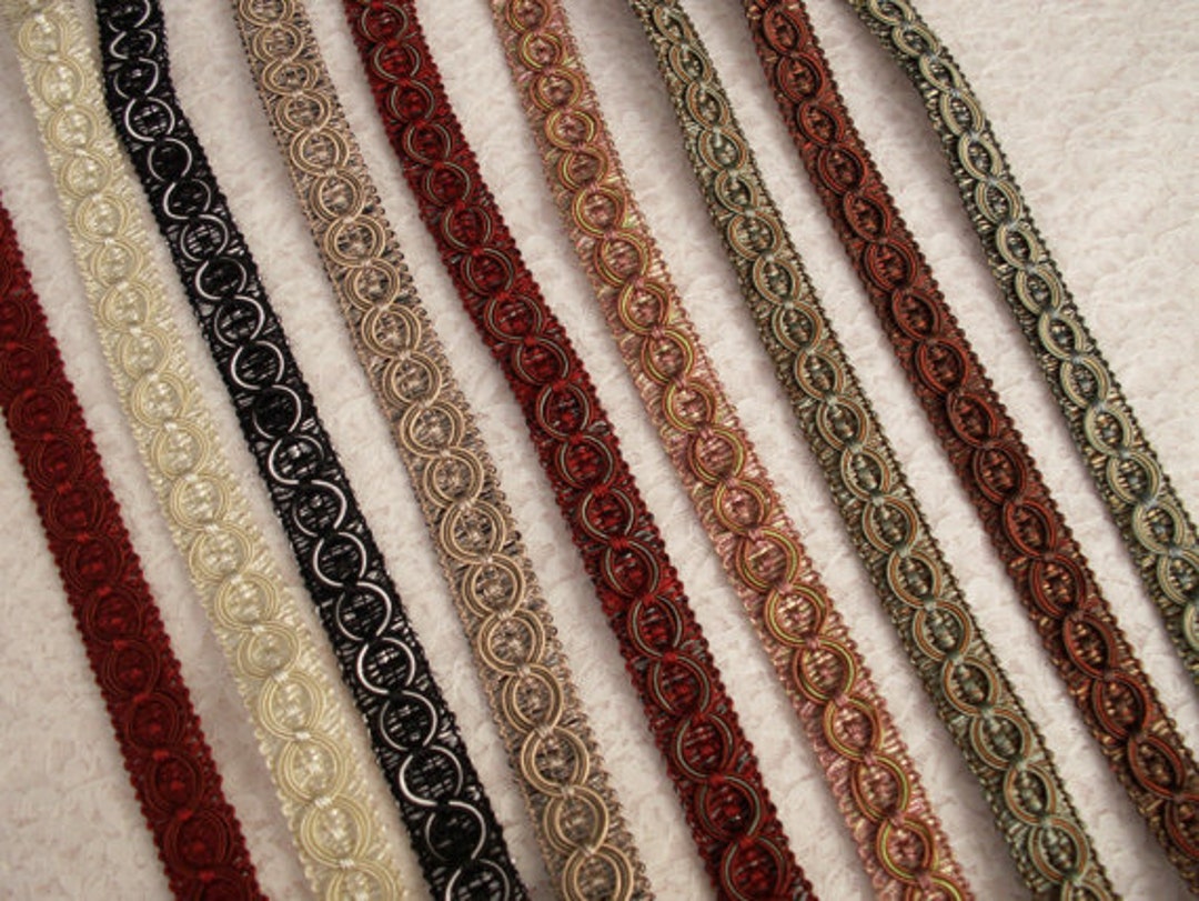 Woven Circle Braid Trim, 3/4 Wide, 2 YARDS, Trim for Home Decor ...