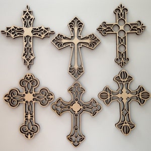 Wooden Cross, Laser Cut Wood Shapes, Ready to Paint Woodcraft ...
