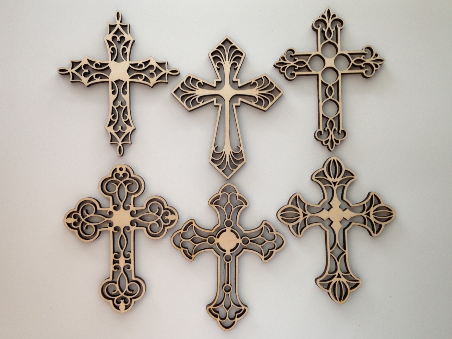 Wooden Cross, Laser Cut Wood Shapes, Ready to Paint Woodcraft ...