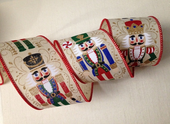 Christmas Ribbon Multicolor Nutcracker 2 1/2 Wide - Etsy