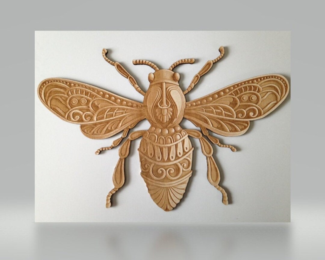 Extra Large Wooden Bee Laser Cut and Engraved Wood Shapes - Etsy