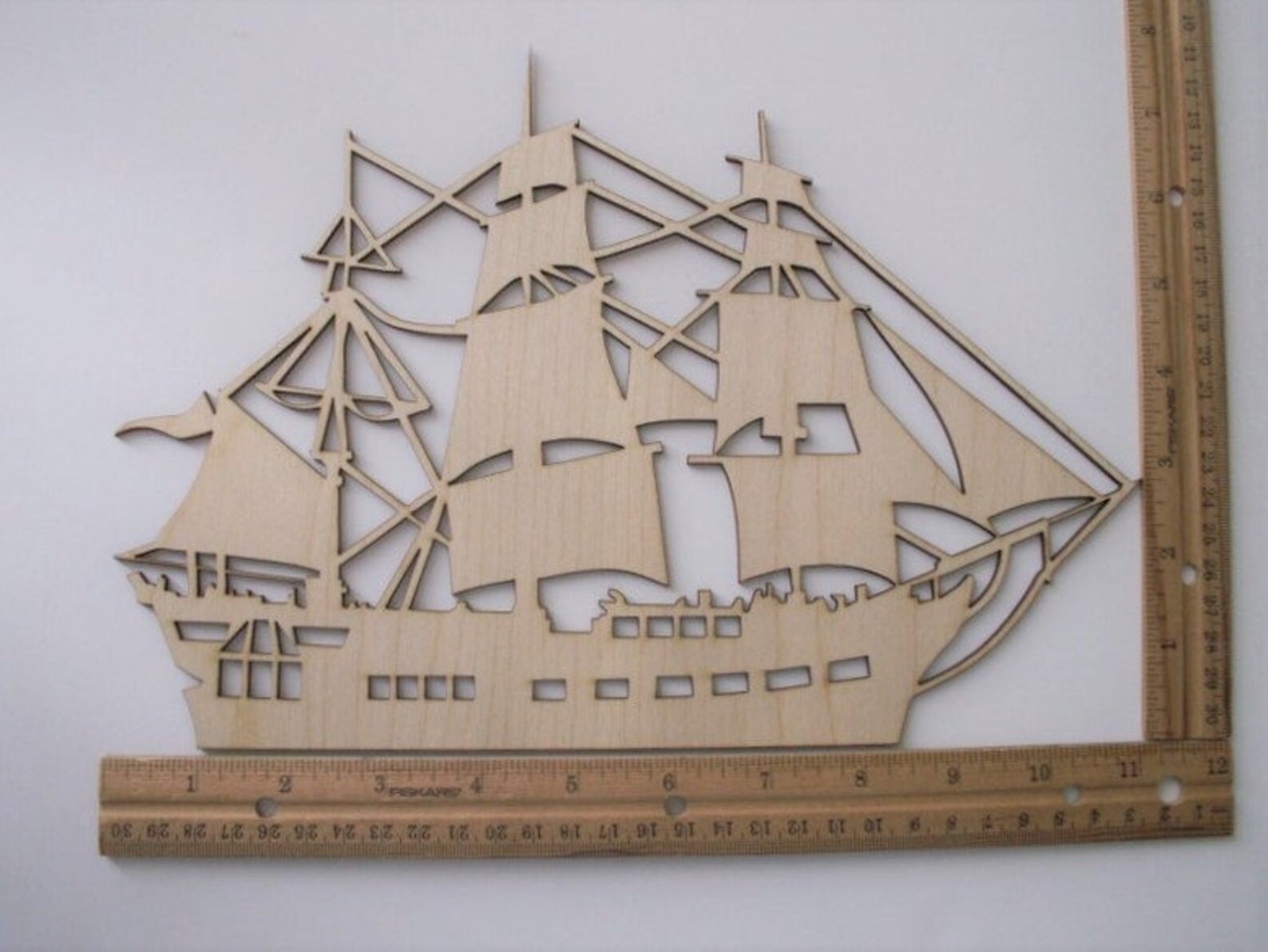 Wooden Sailing Ship Laser Cut Wood Shapes Sea Life Decor - Etsy