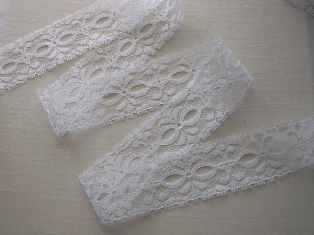 White Beading Lace Trim for Lingerie, Apparel, Bridal Accessories ...