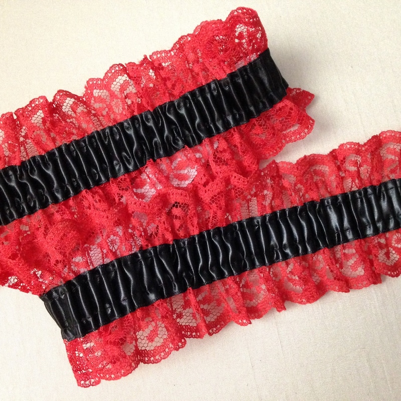 Red Lace Ribbon - Etsy