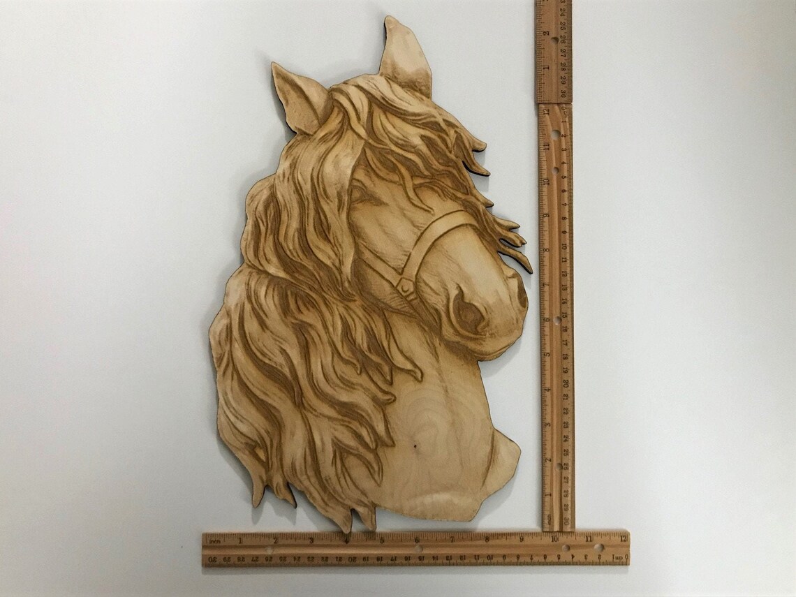 Large Wooden Horse Head Laser Cut and Engraved Wood Shapes - Etsy UK