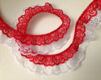Red and White Lace - Etsy
