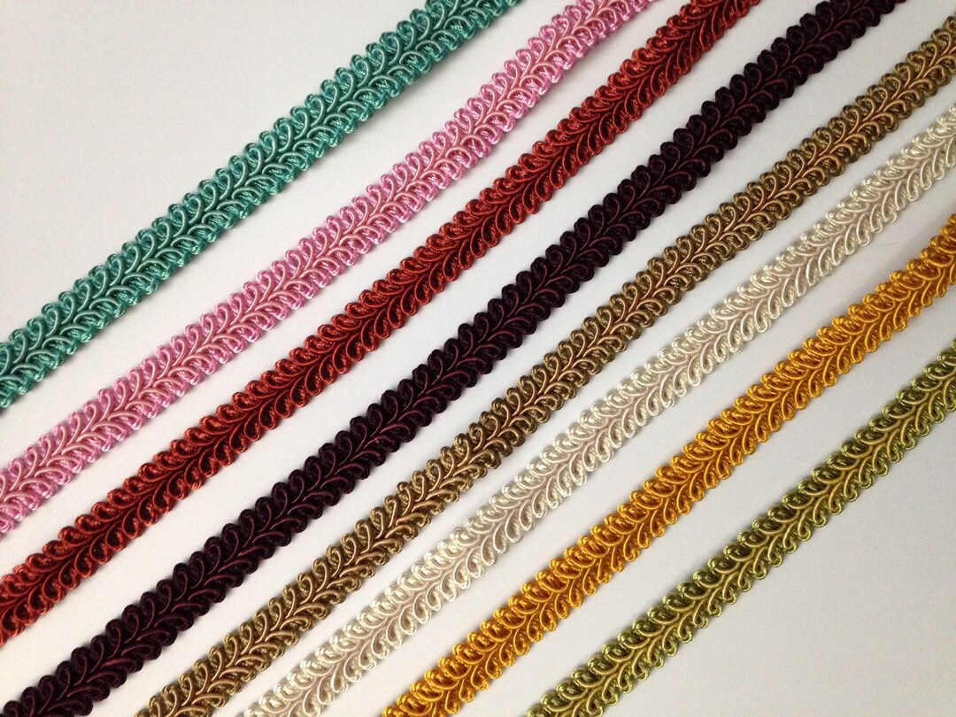 Woven Braid Gimp Trim, 1/2" Wide, Home Decor, Costumes, Upholstery Trim ...