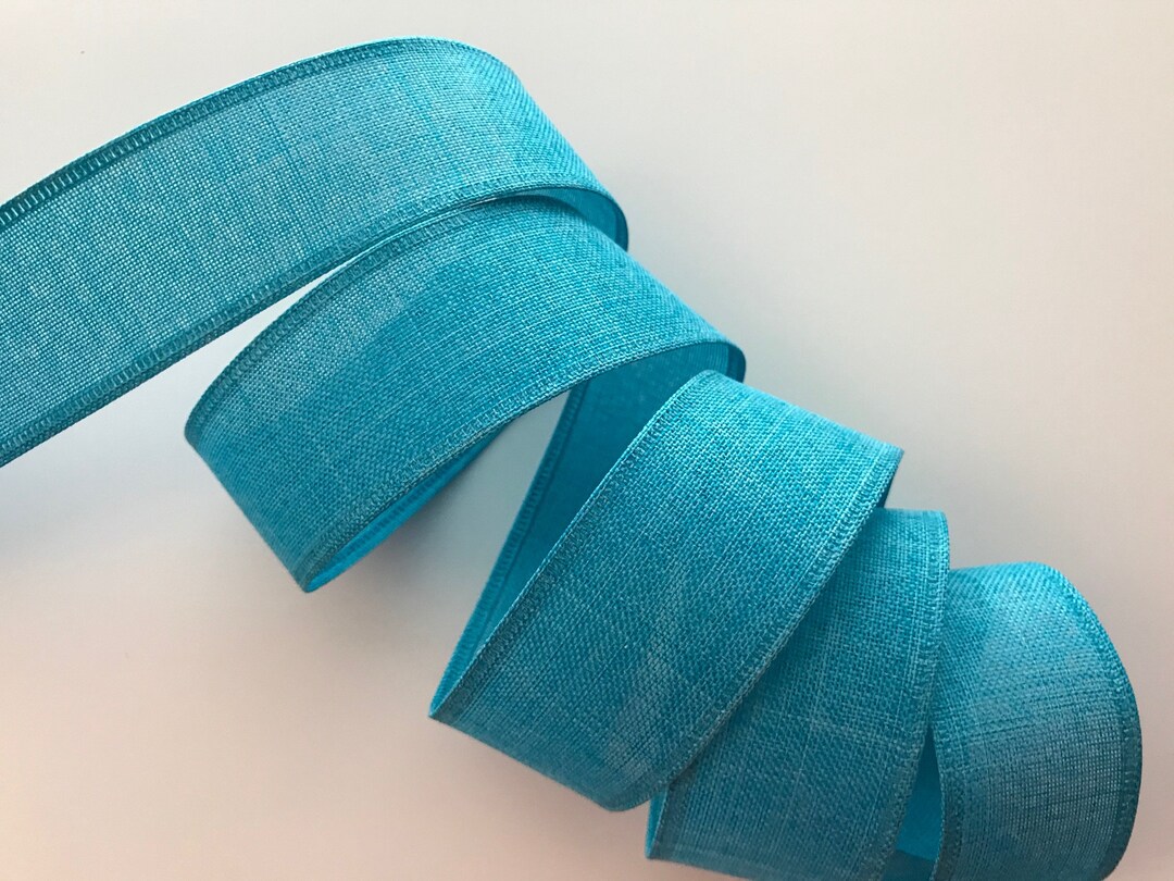 Turquoise Blue Ribbon, 1 1/2" Wide, Wired Ribbon for Bows, Wreaths ...