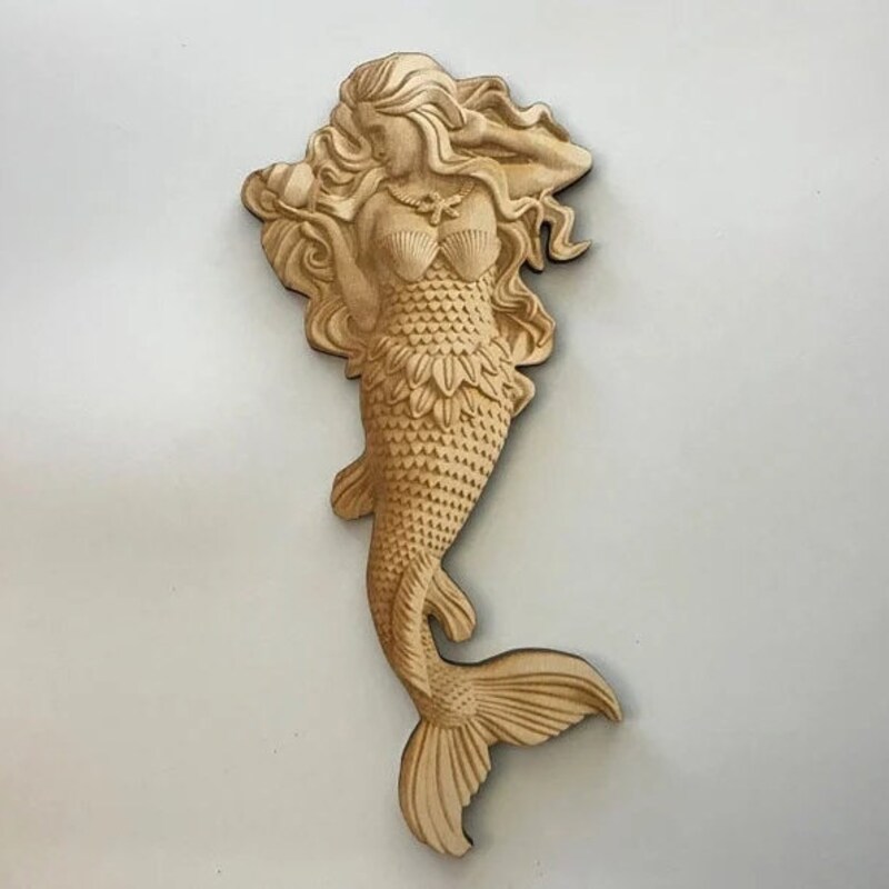 Large Wooden Mermaid - Etsy