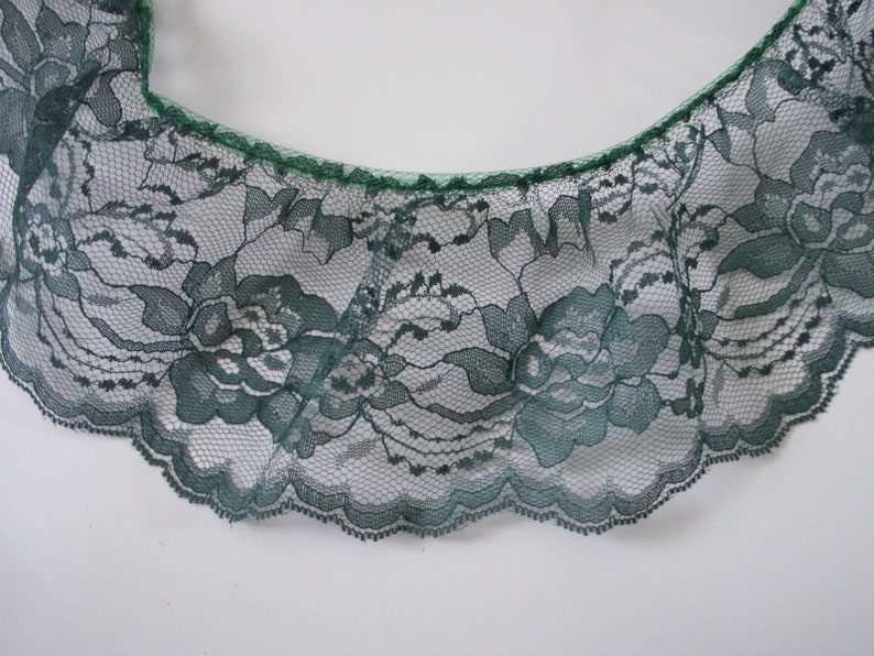 Hunter Green Ruffled Lace Trim 4 Wide 3 YARDS Lace - Etsy