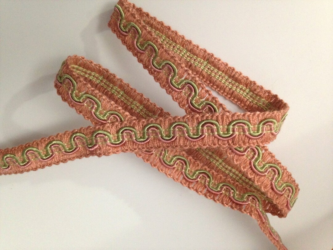 Rose Pink and Seafoam Green Braid Trim, Home Decor, Upholstery ...