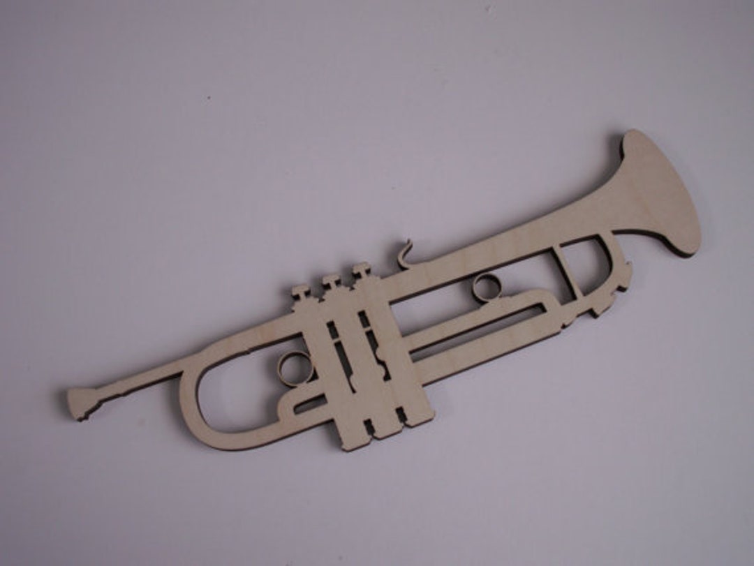 Wooden Trumpet Laser Cut Wood Shapes Jazz Decor Music Wall - Etsy