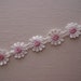 Daisy Flower Trim, Pink and White Embroidered Lace Trim, Daisy Applique ...
