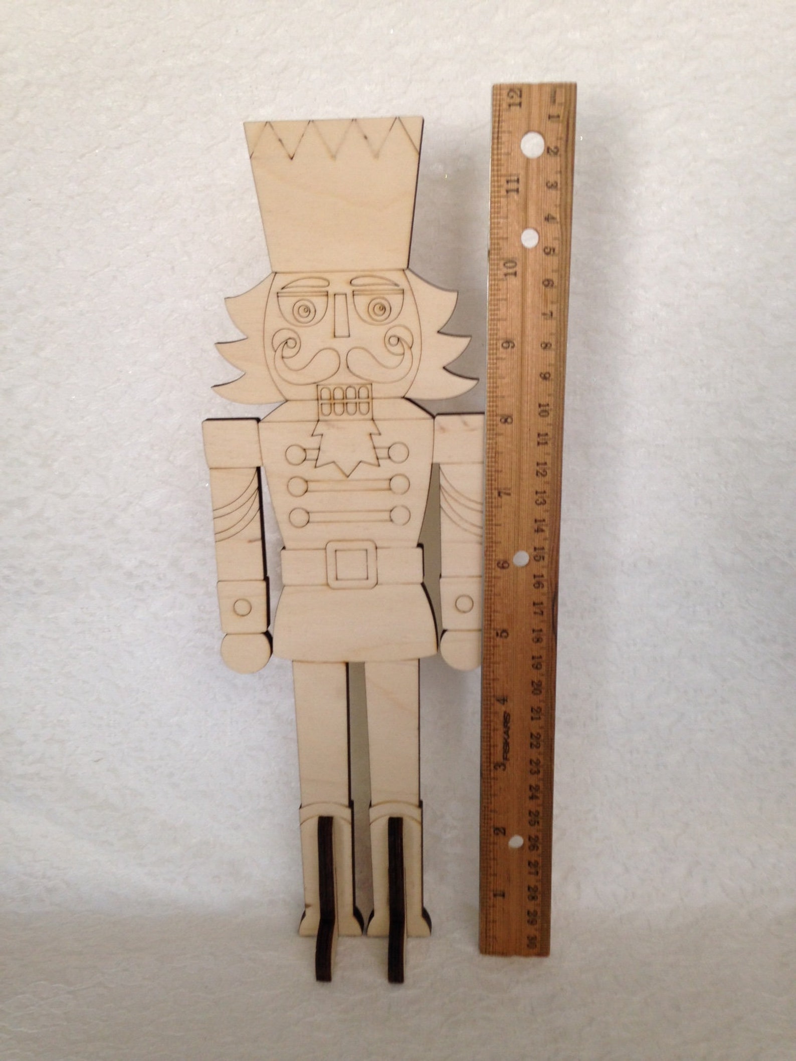 Nutcracker With Stand Laser Cut & Engraved Wood Shapes - Etsy