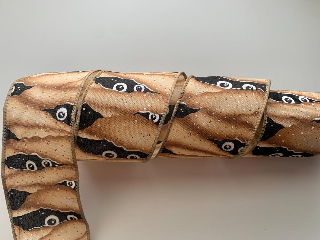 Halloween Ribbon, Mummy Spooky Eyes, 2 1/2" Wide, Wired Ribbon for ...