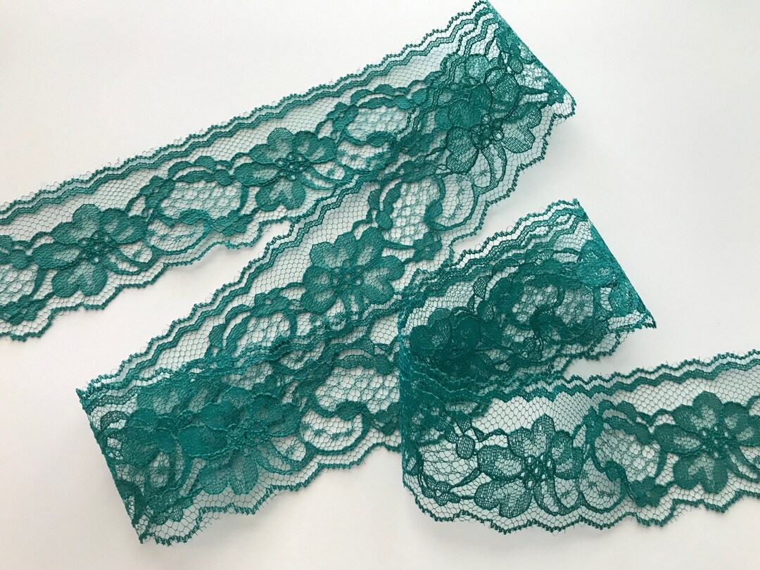 Teal Lace Trim, 2 Wide, Lace for Apparel, Lingerie, Costumes, Doll ...