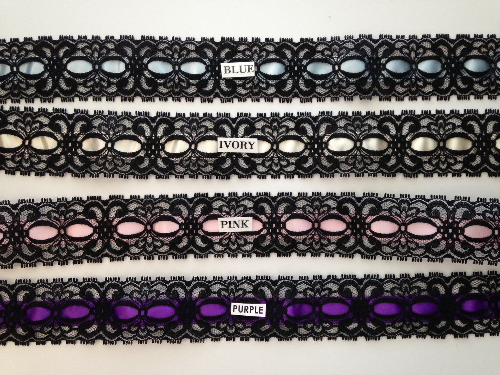 Black Beading Lace With Ribbon Trim 3 YARDS Lace for | Etsy