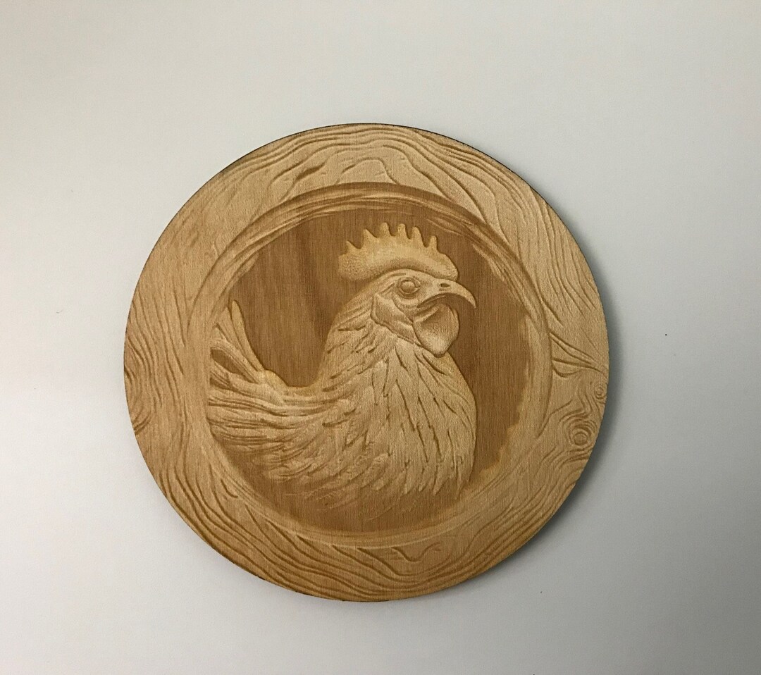Wooden Rooster, Laser Cut and Engraved Wood, Farmhouse Home Decor, Farm ...