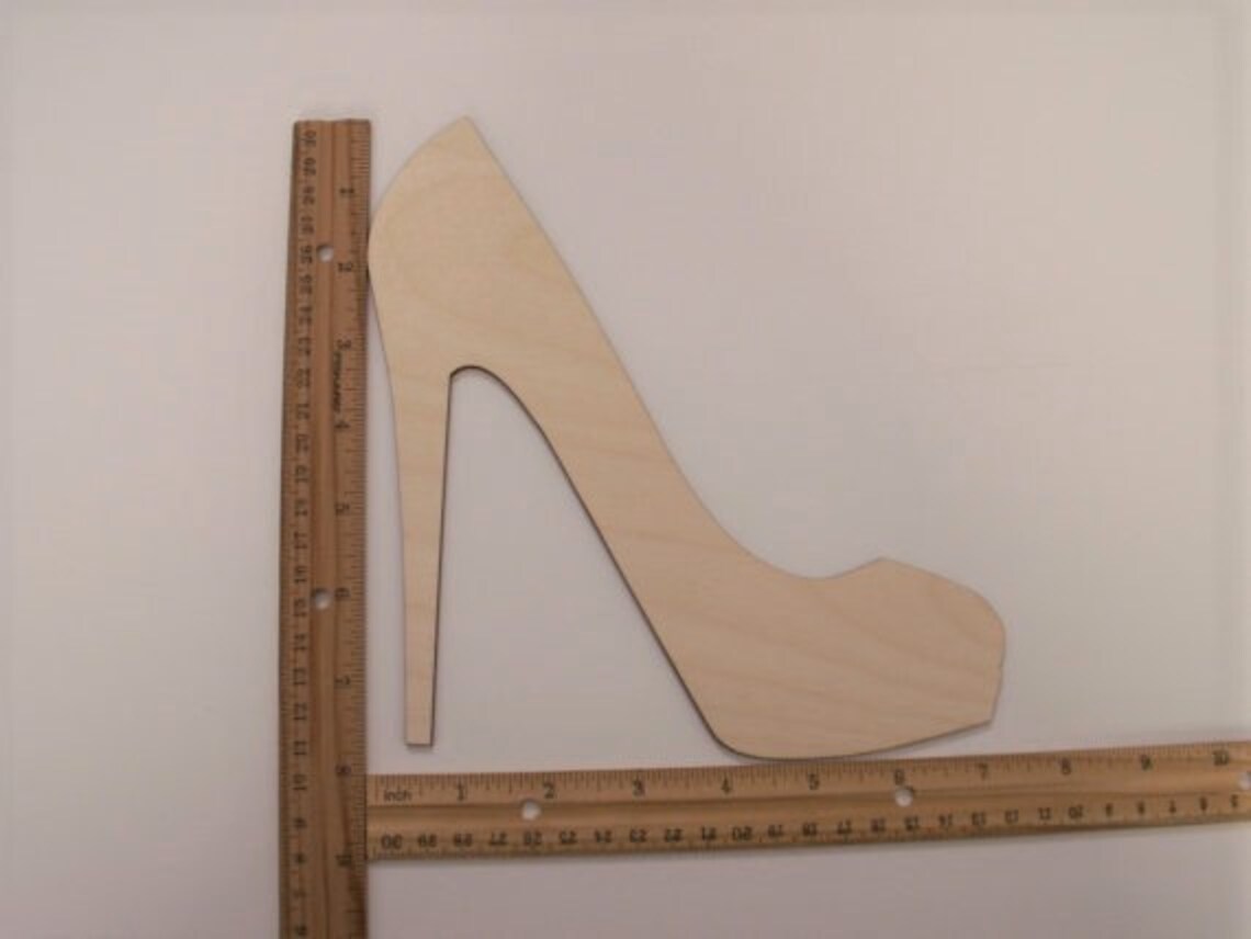 High Heel Shoe Wood Cutouts Assorted Sizes Laser Cut | Etsy