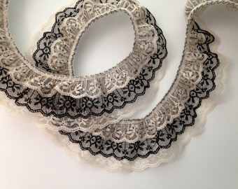 Pink Triple Ruffled Lace Trim, 3 Tier Lace for Apparel, Bridal ...