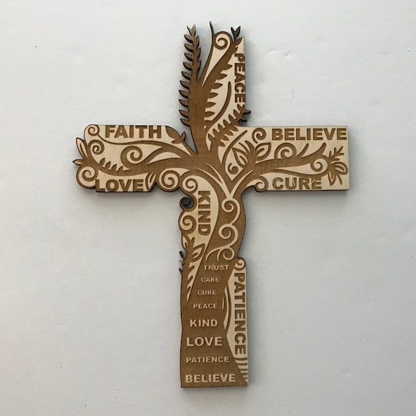Wooden Cross With Words - Etsy