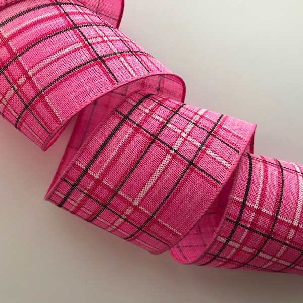 Pink Plaid Fabric - Etsy