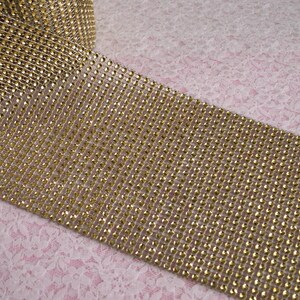 Gold Rhinestone Mesh, Decorative Bling Trim, Christmas Crafts, Costumes ...