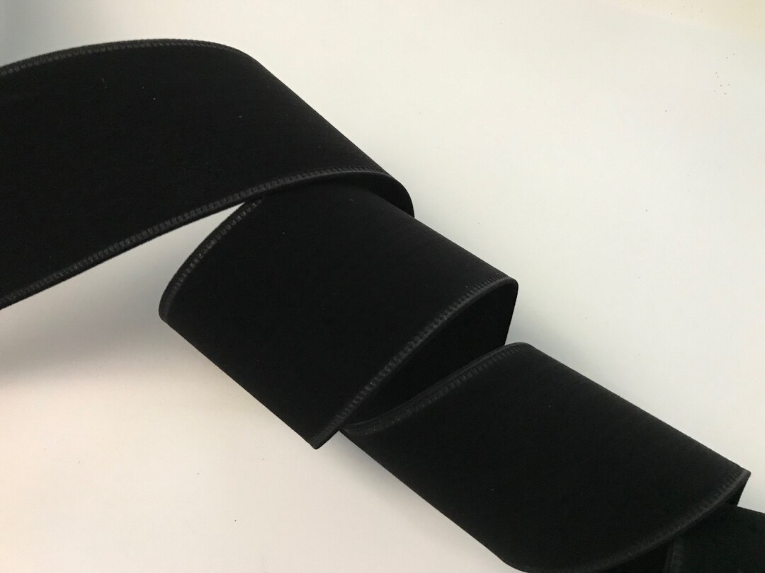 Black Velvet Ribbon, 2 1/2" Wide, Wired Edge Ribbon for Wreaths, Bows ...
