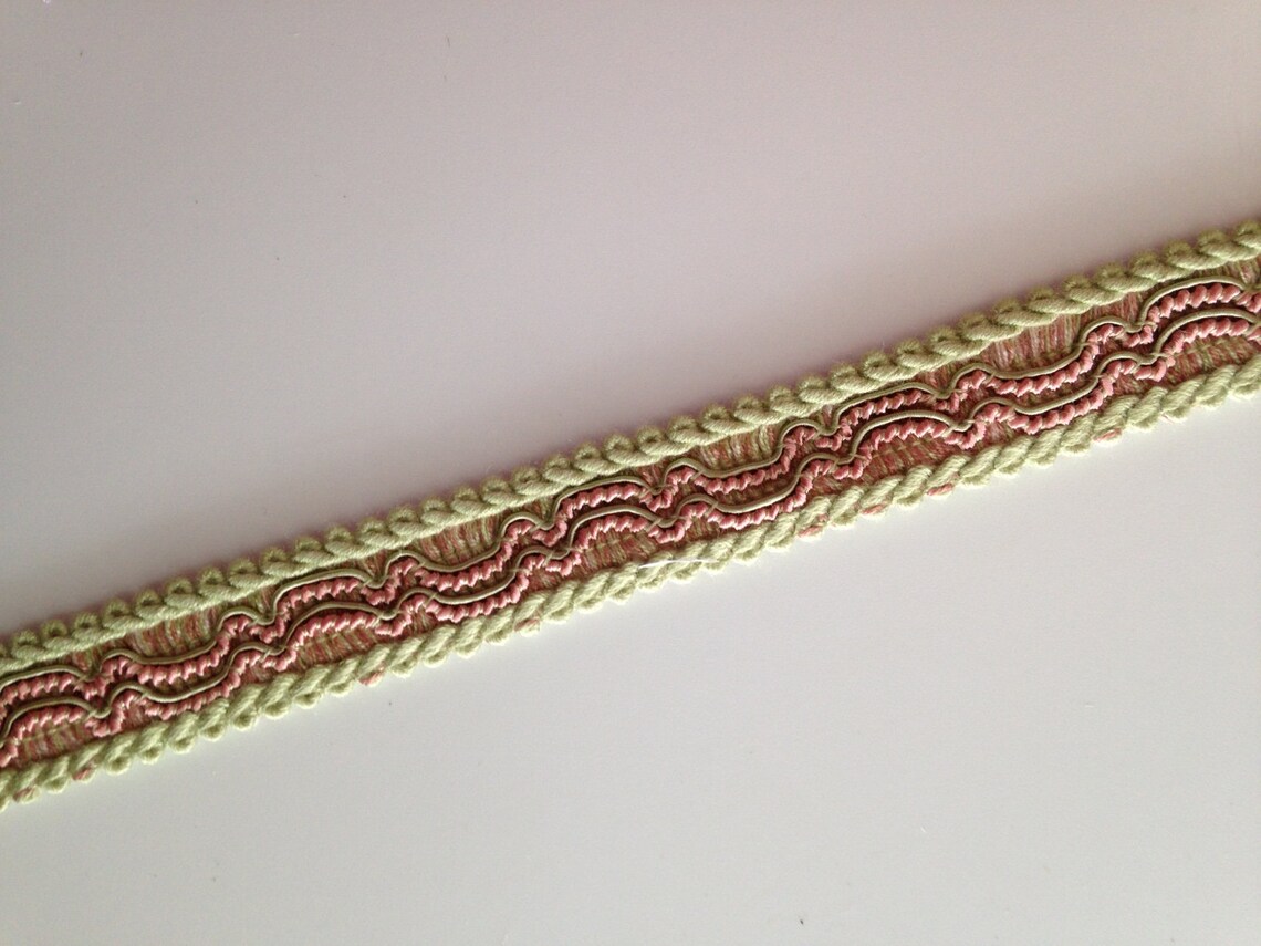 Dusty Rose and Seafoam Green Braid Trim 2 YARDS Home Decor - Etsy