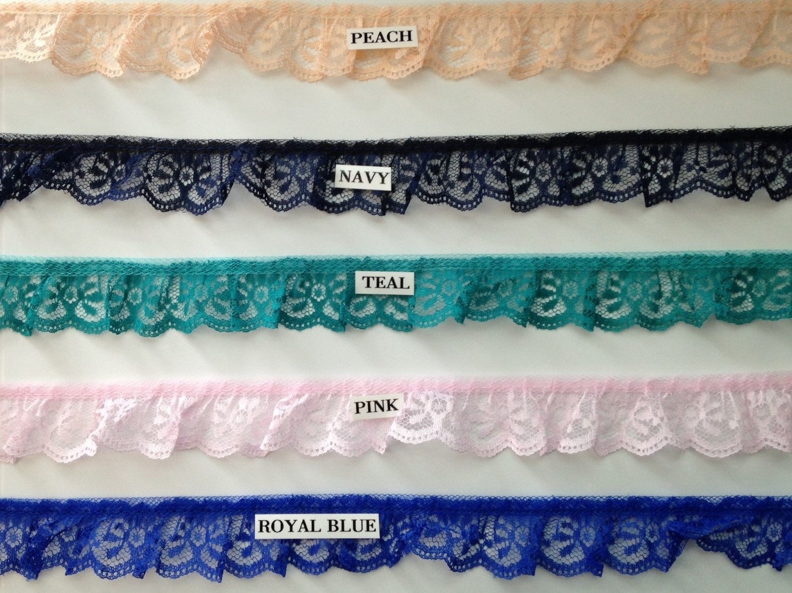 Ruffled Lace Trim Assorted Colors 1 1/4 Inch Wide - Etsy
