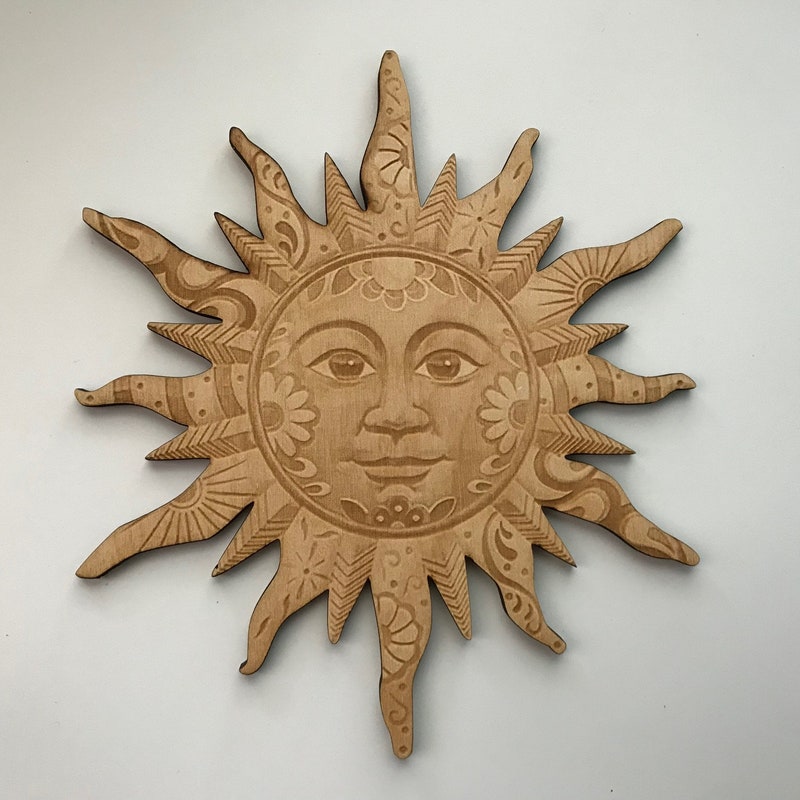 Carved Sun Face Wall - Etsy