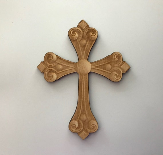 Wooden Cross Laser Cut and Engraved Wood Wedding - Etsy
