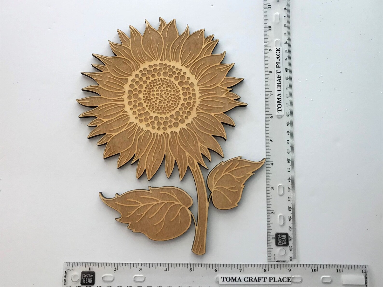 Wooden Sunflower Laser Cut and Engraved Wood Shapes Wood - Etsy