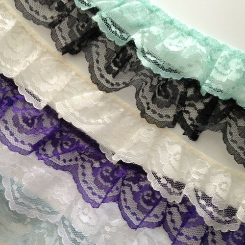 Ruffled Lace Trim 2 Wide Lace Trim for Apparel Bridal - Etsy