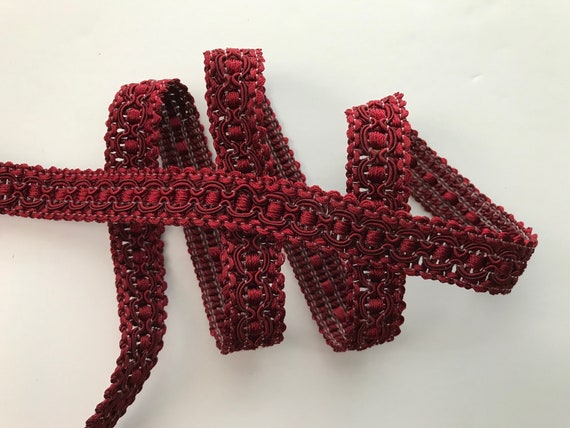 Burgundy Braid Trim Home Decor Upholstery Decorative - Etsy