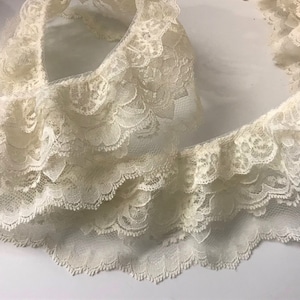 Ivory Lace Trim 3 Tier Lace Triple Ruffled Lace Trim - Etsy