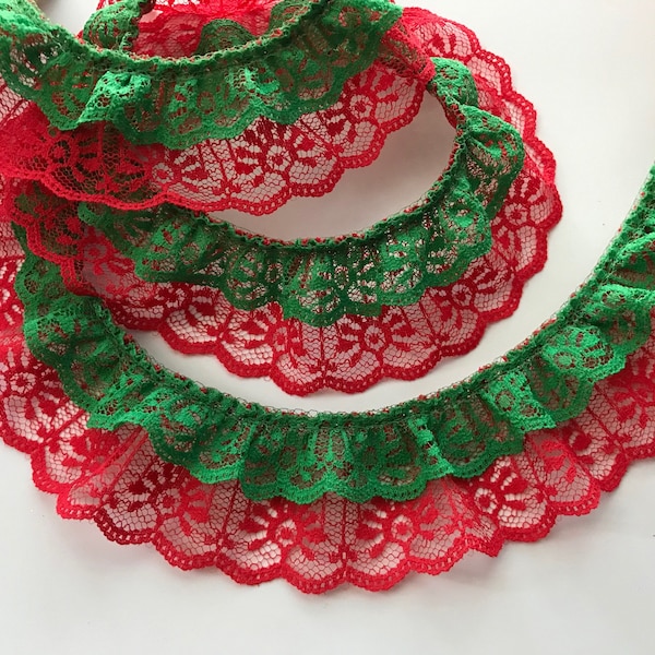Red Lace Ribbon - Etsy