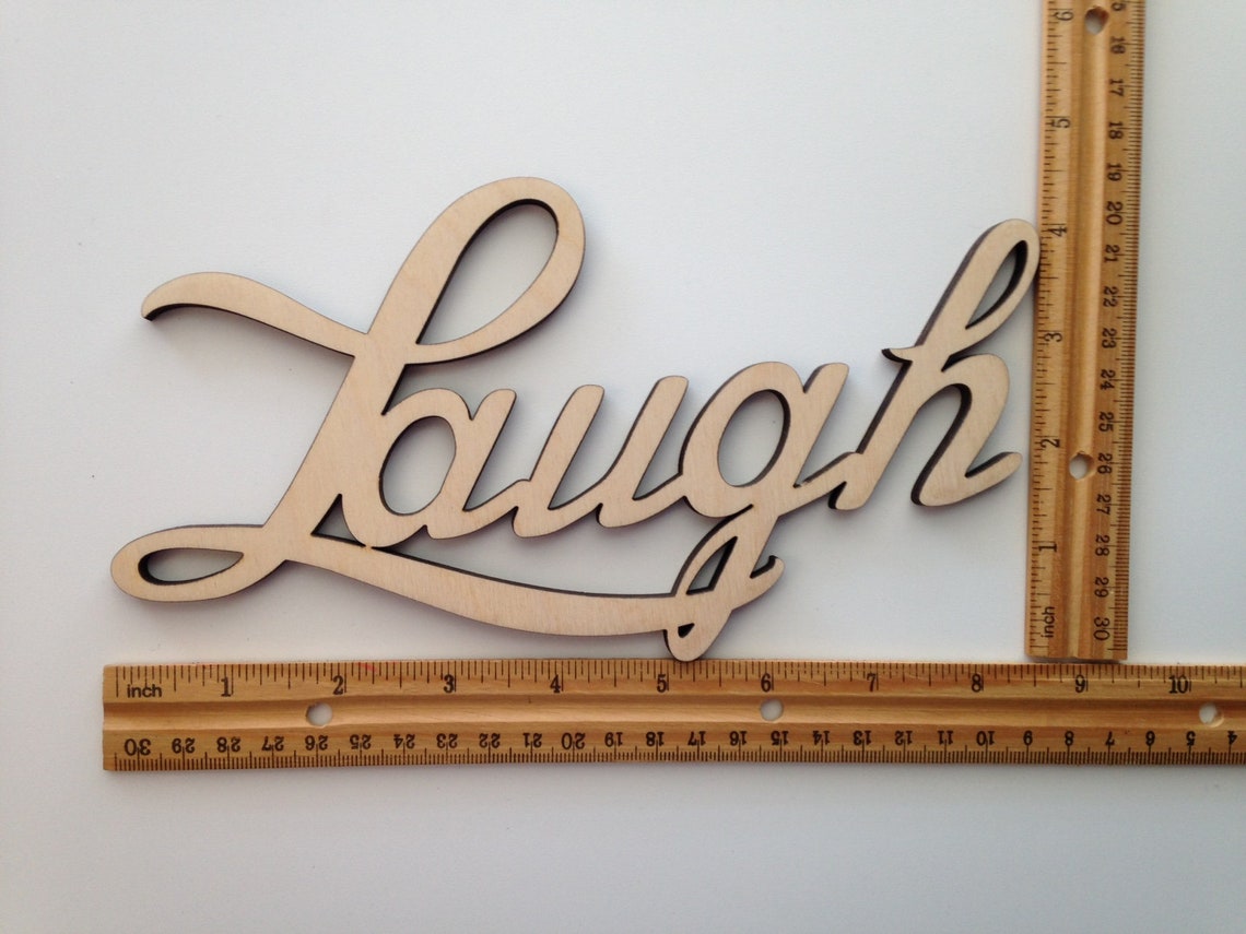 LIVE LOVE LAUGH, Set of 3 Words, Laser Cut Wood Words and Phrases, Home ...