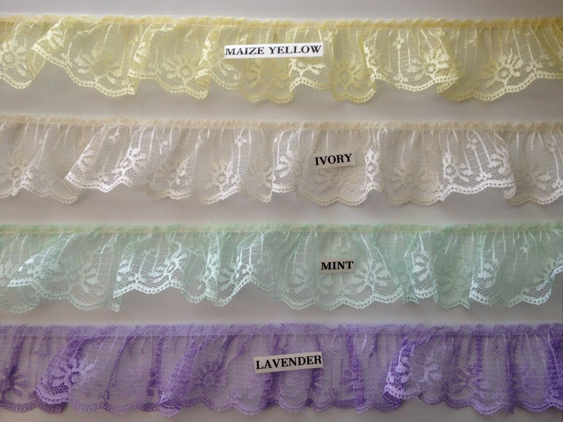 Ruffled Lace Trim 2 Wide Lace Trim for Apparel Bridal - Etsy