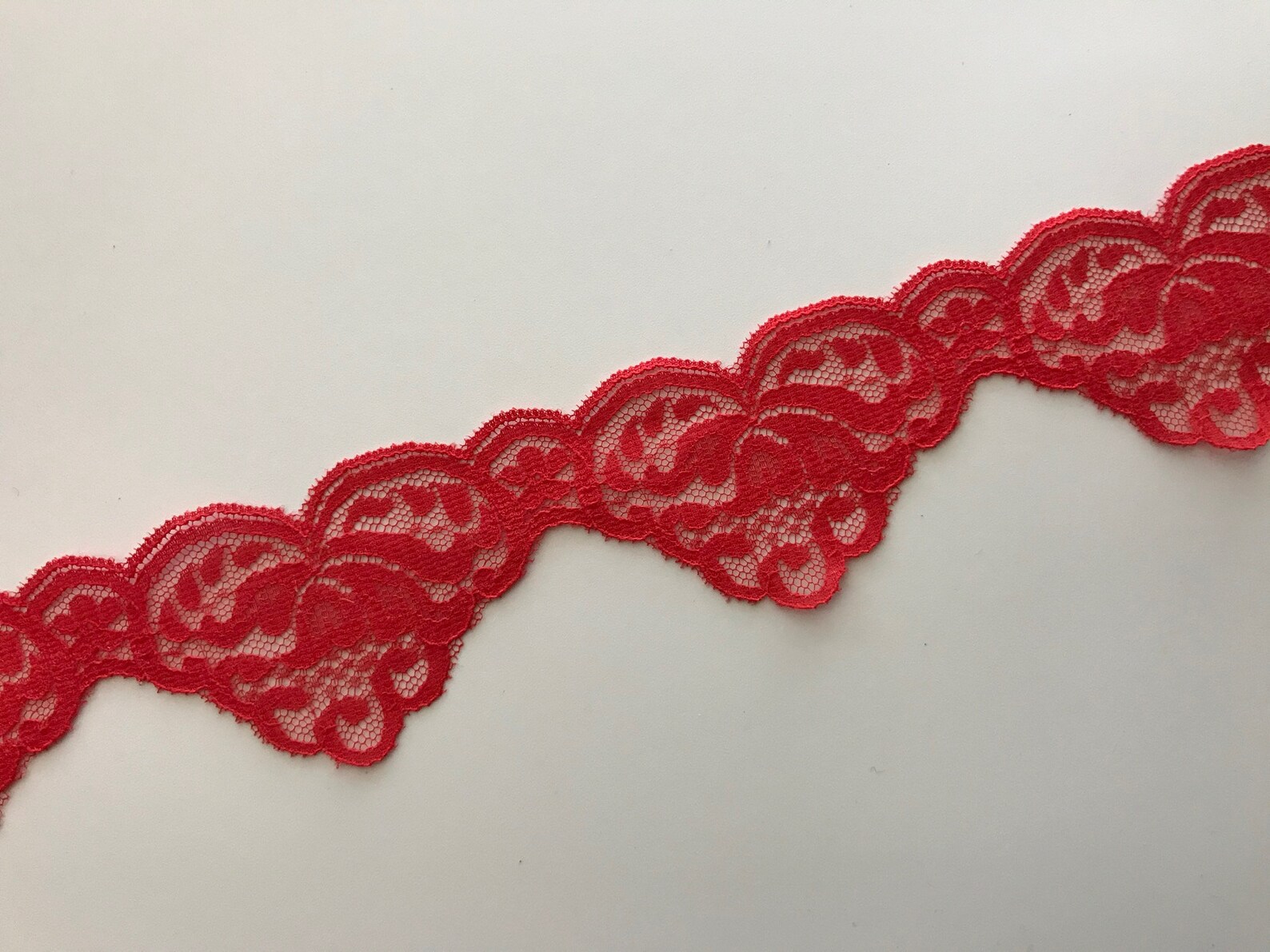 Red Lace Trim 1 1/2 Wide Lace Trim for Apparel - Etsy